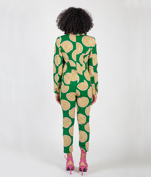Blaze & Slim Jenny Suit in Green & Pink Circles – Royal Jelly Harlem