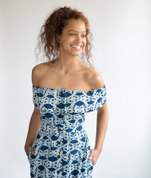 Annabelle in Ginko Blue Indigo – Royal Jelly Harlem